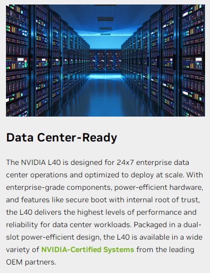 Nvidia L40 Data Center 48gb Exalit Pte Ltd